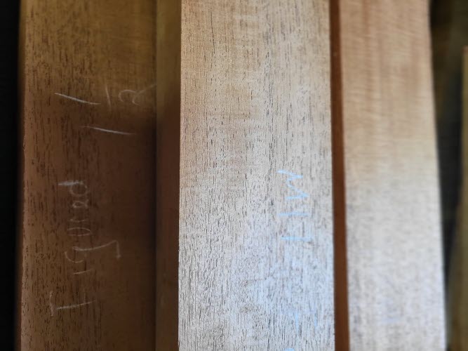 Curly figured Mahogany Necks